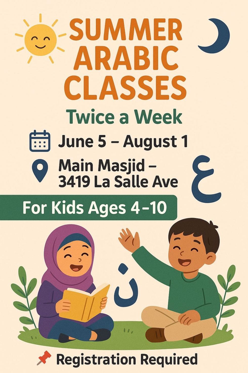 2025 Summer Arabic Classes | Islamic Center of the South Plains